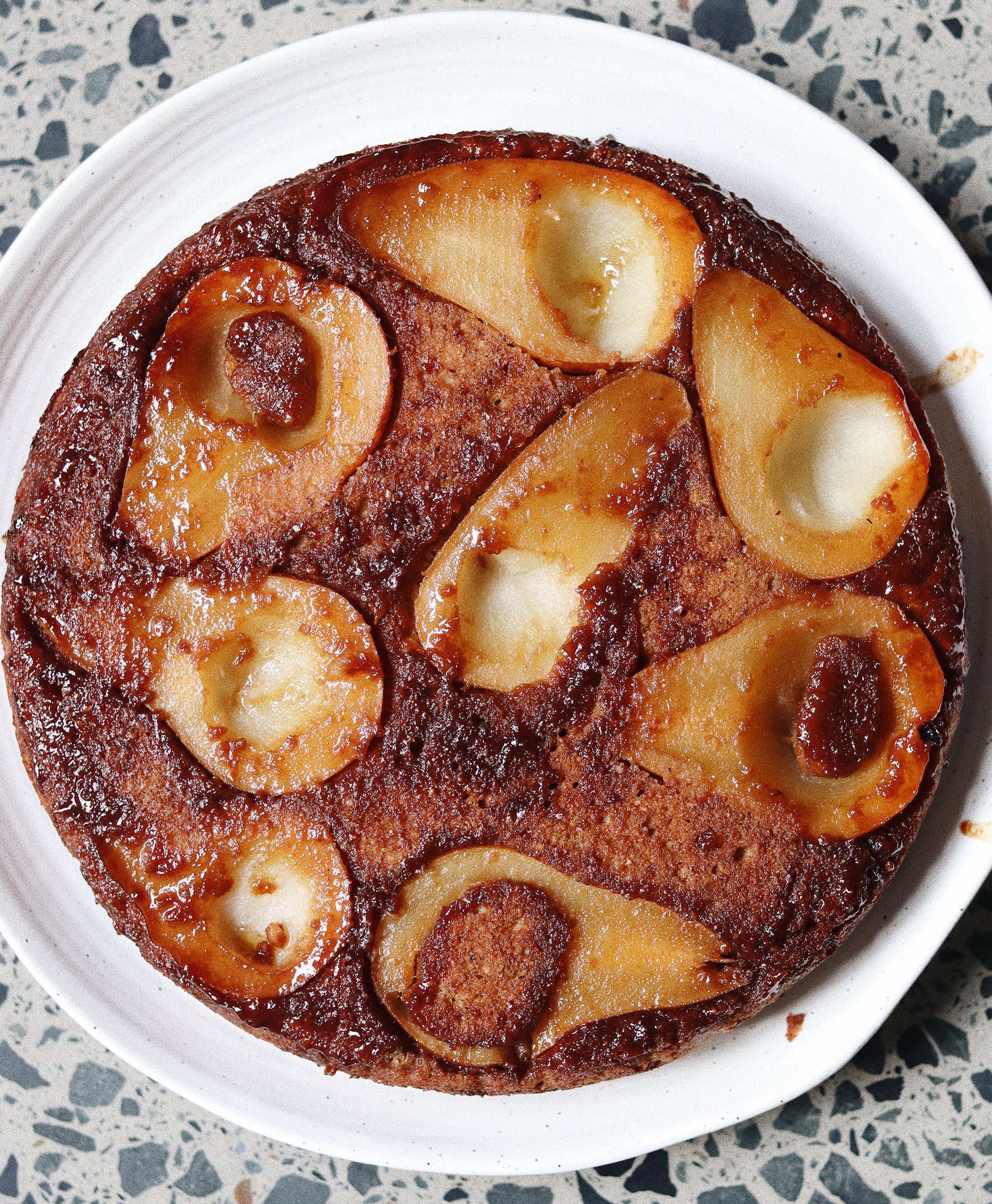 An Upside Down Miso Caramel Pear Cake for Mum – Kind Curations