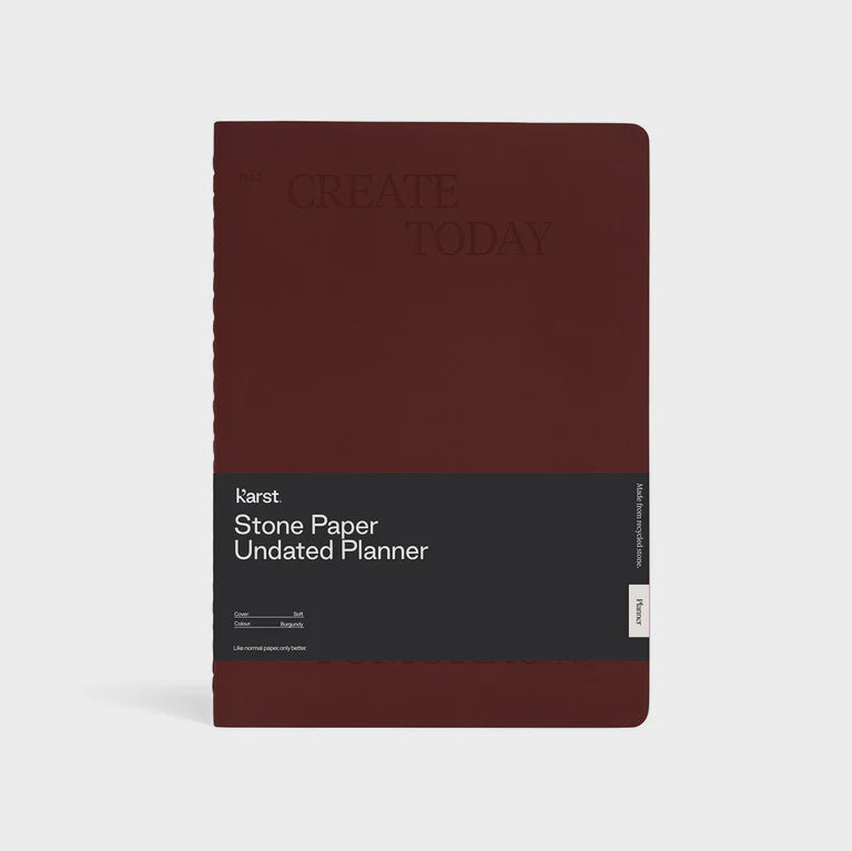 Soft Cover Undated Planner B5 - Burgundy – Kind Curations